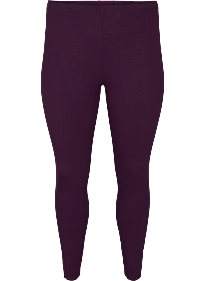 Basic leggings i viskos - Lila - Strl. 40-64 - Zizzi
