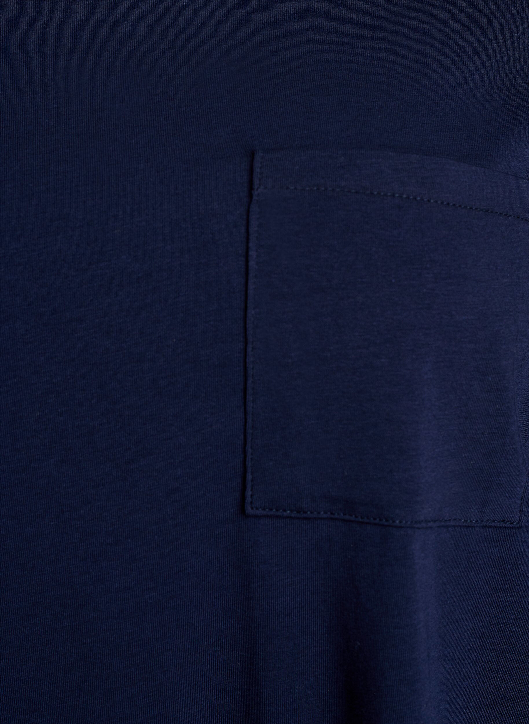 Långärmad pyjamaströja i mjuk bomullsjersey - Blå - Strl. 40-64 - Zizzi